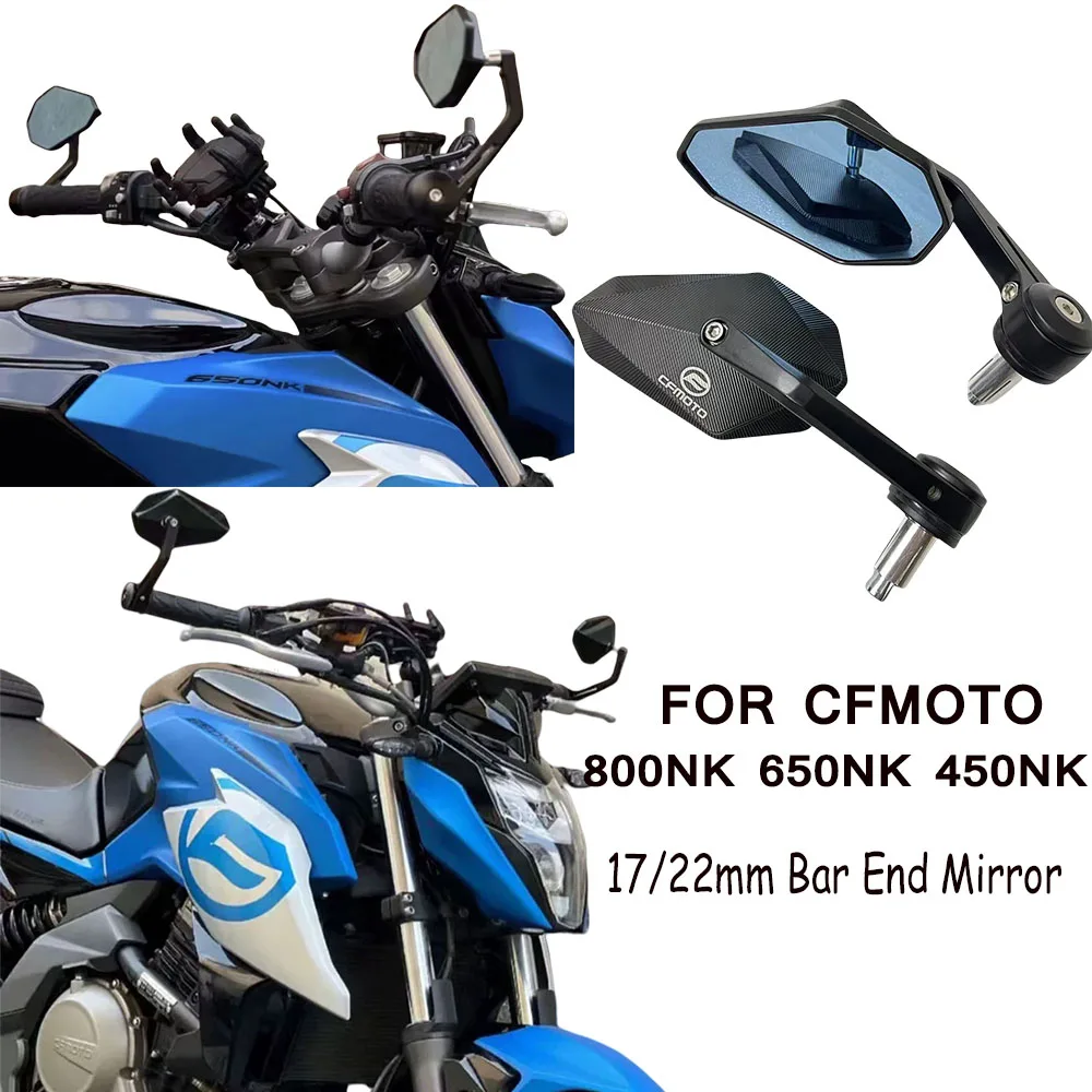 Motorcycle-Mirror-Blue-Glass-Handle-Bar-End-Rearview-Side-Mirror-For ...