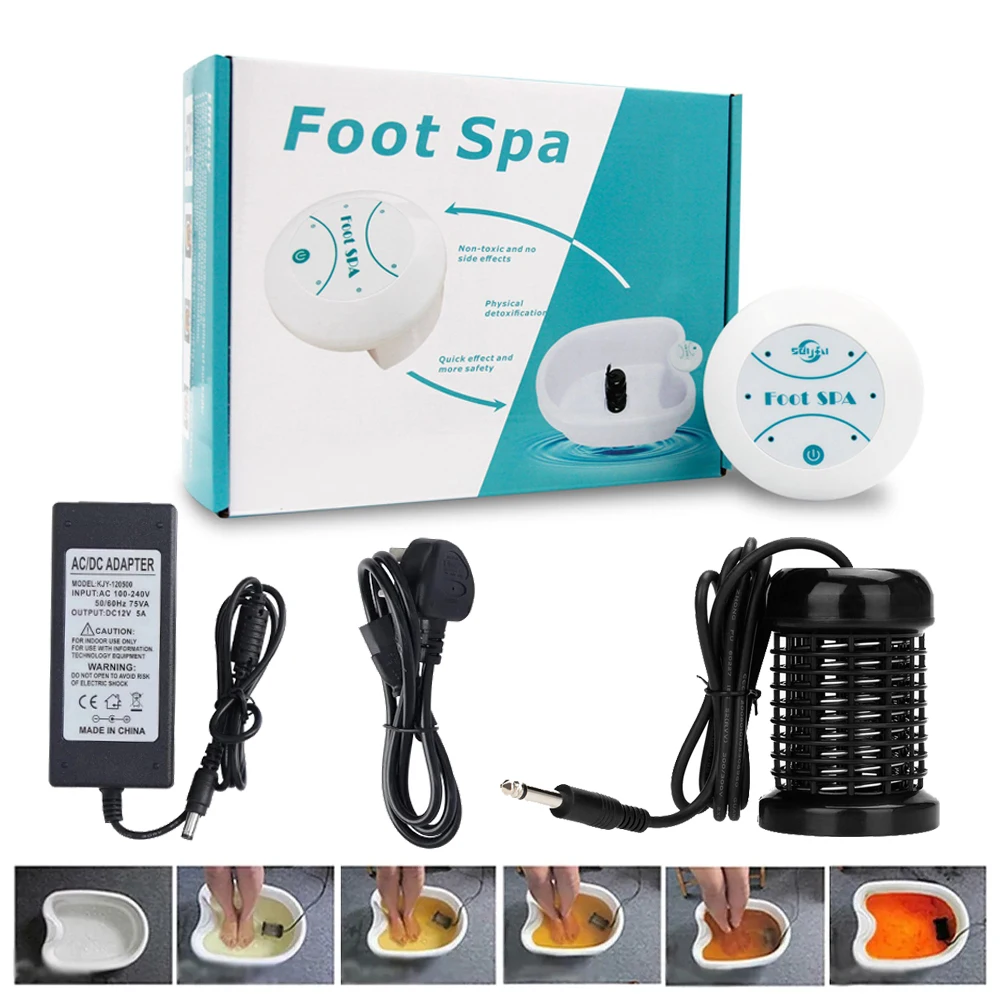 Detox Ionic Foot Spa Bath Massager Vibrating Electric Mini FootBath ...