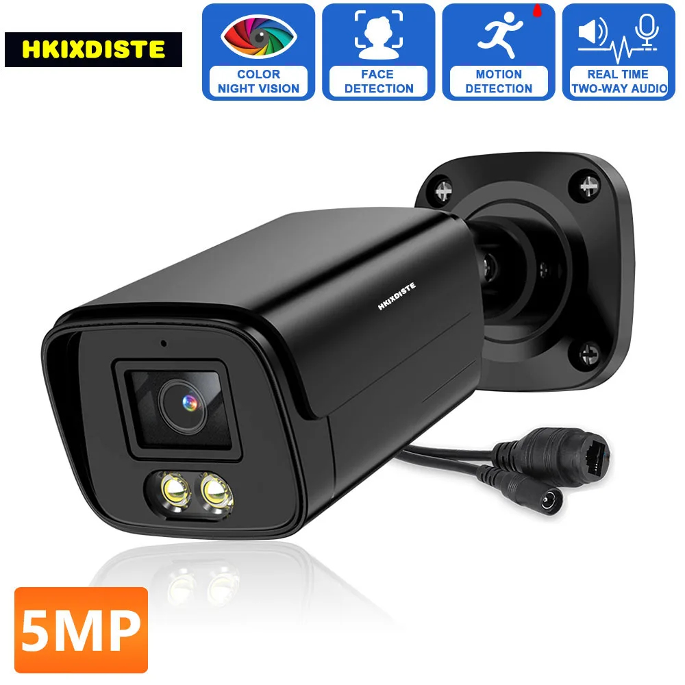 Two-way-audio-5MP-POE-IP-Security-Camera-Outdoor-Full-color-night ...