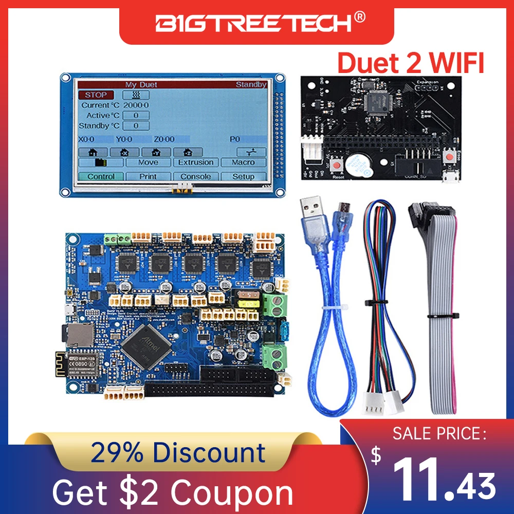 Cloned Duet 2 WIFI V1.04 3D Printer Motherboard 32 Bit Controller Board ...