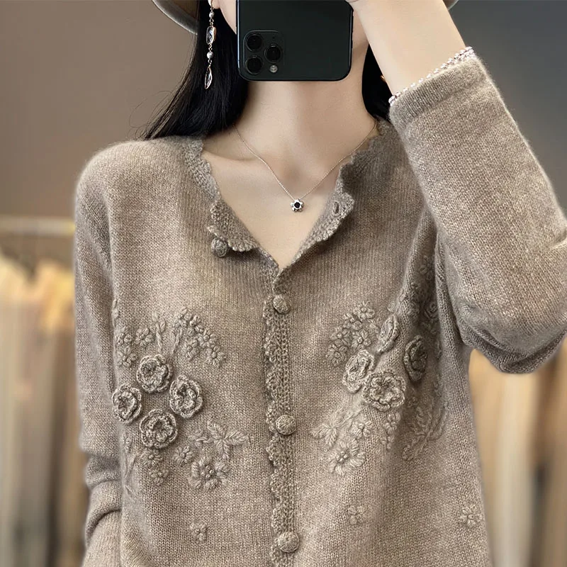 100-pure-cashmere-cardigan-women-s-round-neck-early-spring-cashmere ...