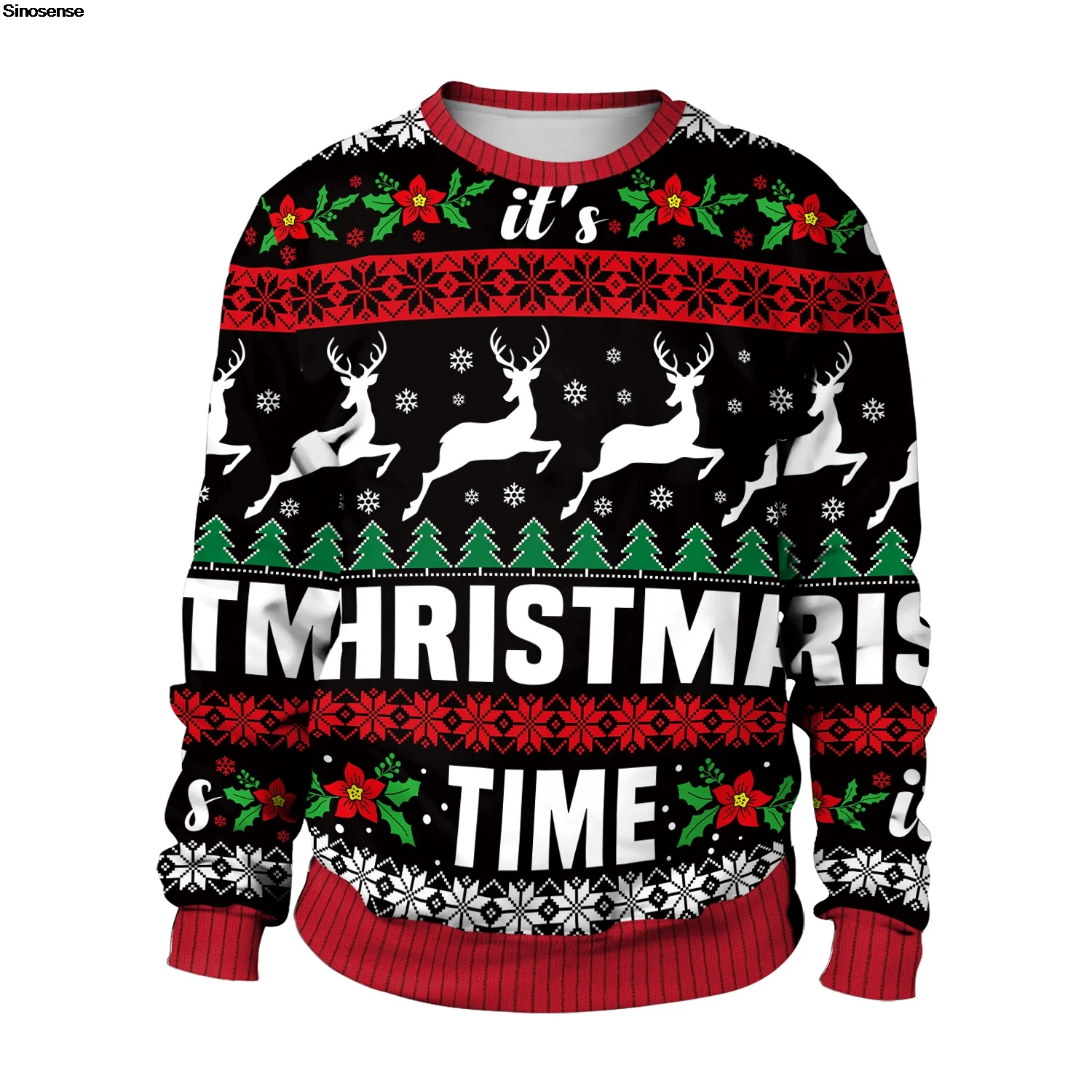 Men-Women-Tacky-Xmas-Sweatshirt-3D-Funny-Print-Holiday-Party-Jumper-Top ...