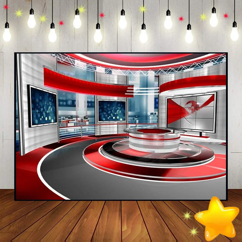 News-Broadcast-Hall-Recetation-Background-Photo-Decoration-Custom ...