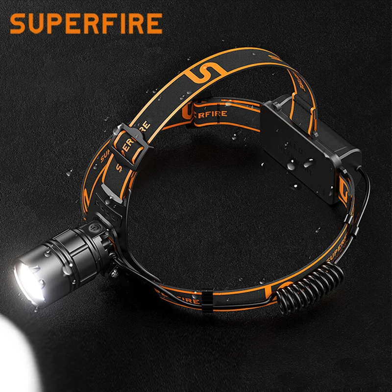 SUPERFIRE-HL08-LED-Headlight-USB-C-Rechargeable-Zoomable-Waterproof ...