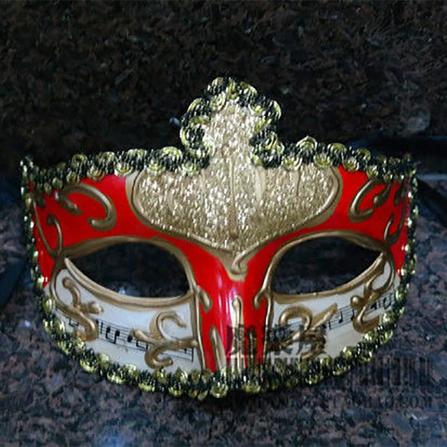 Black And Red Masquerade Masks For Men