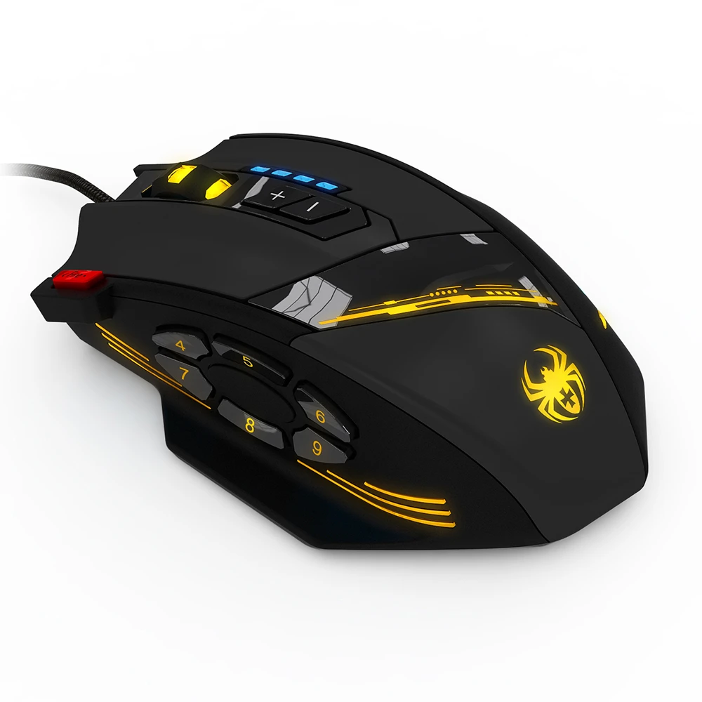 ZELOTES C 12 Wired Mouse USB Optical Gaming Mouse 12 Programmable ...