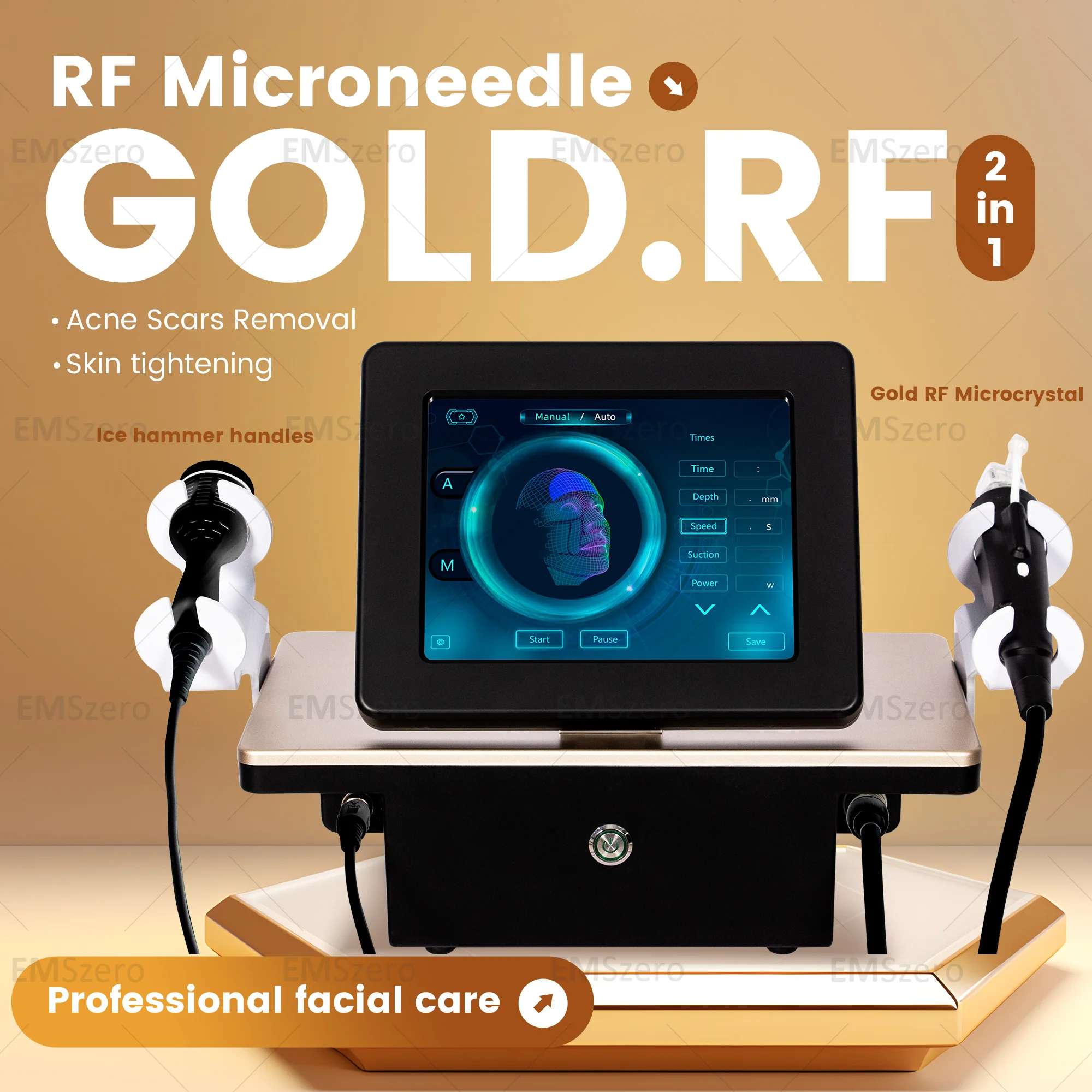 Máquina de uso en salón de belleza con microagujas RF, máquina de ...