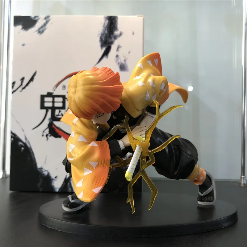 Anime Kimetsu No Yaiba Figure Agatsuma Zenitsu Figurine Tanjirou Nezuko ...