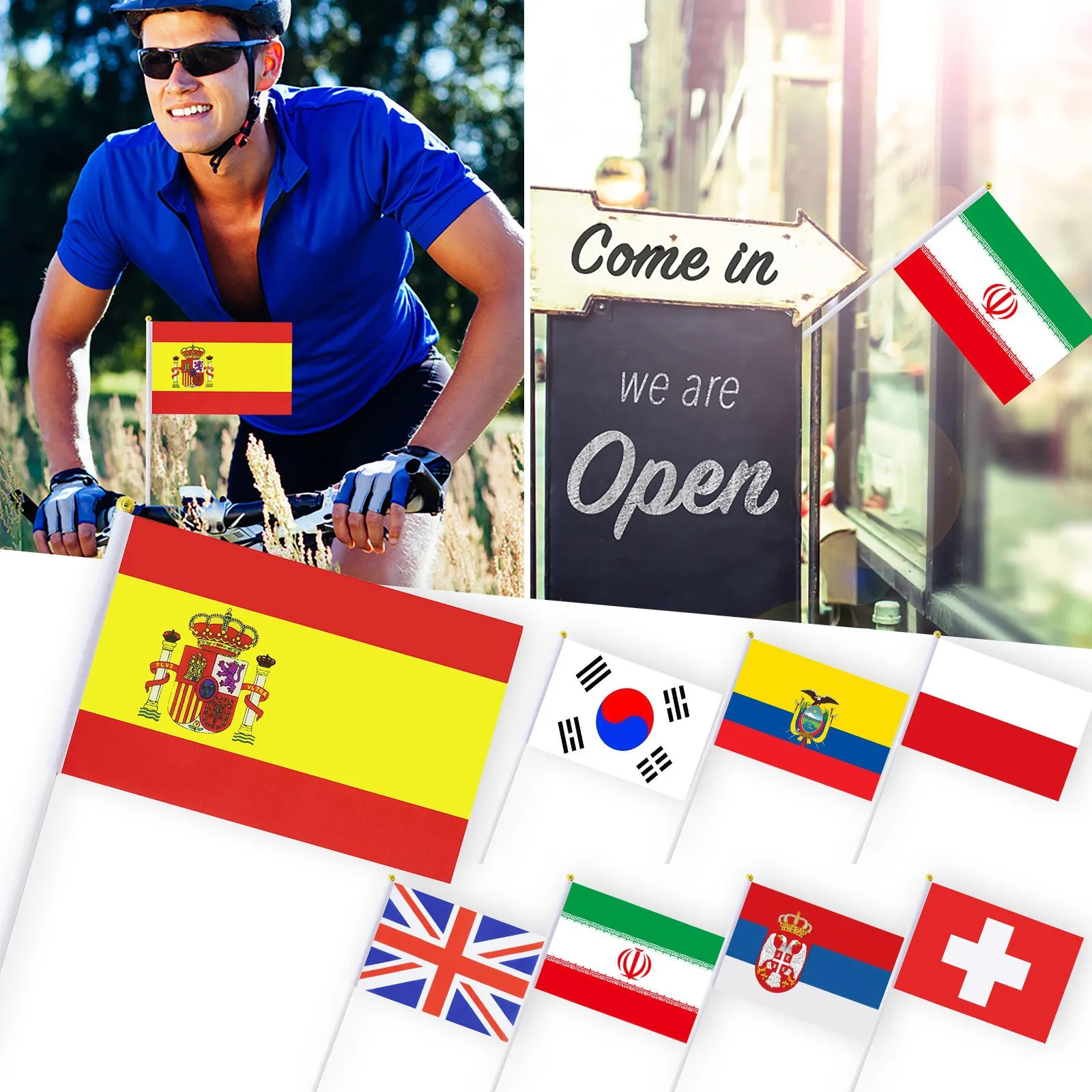 International-World-Stick-Flag-Hand-Held-Small-Mini-National-Pennant ...