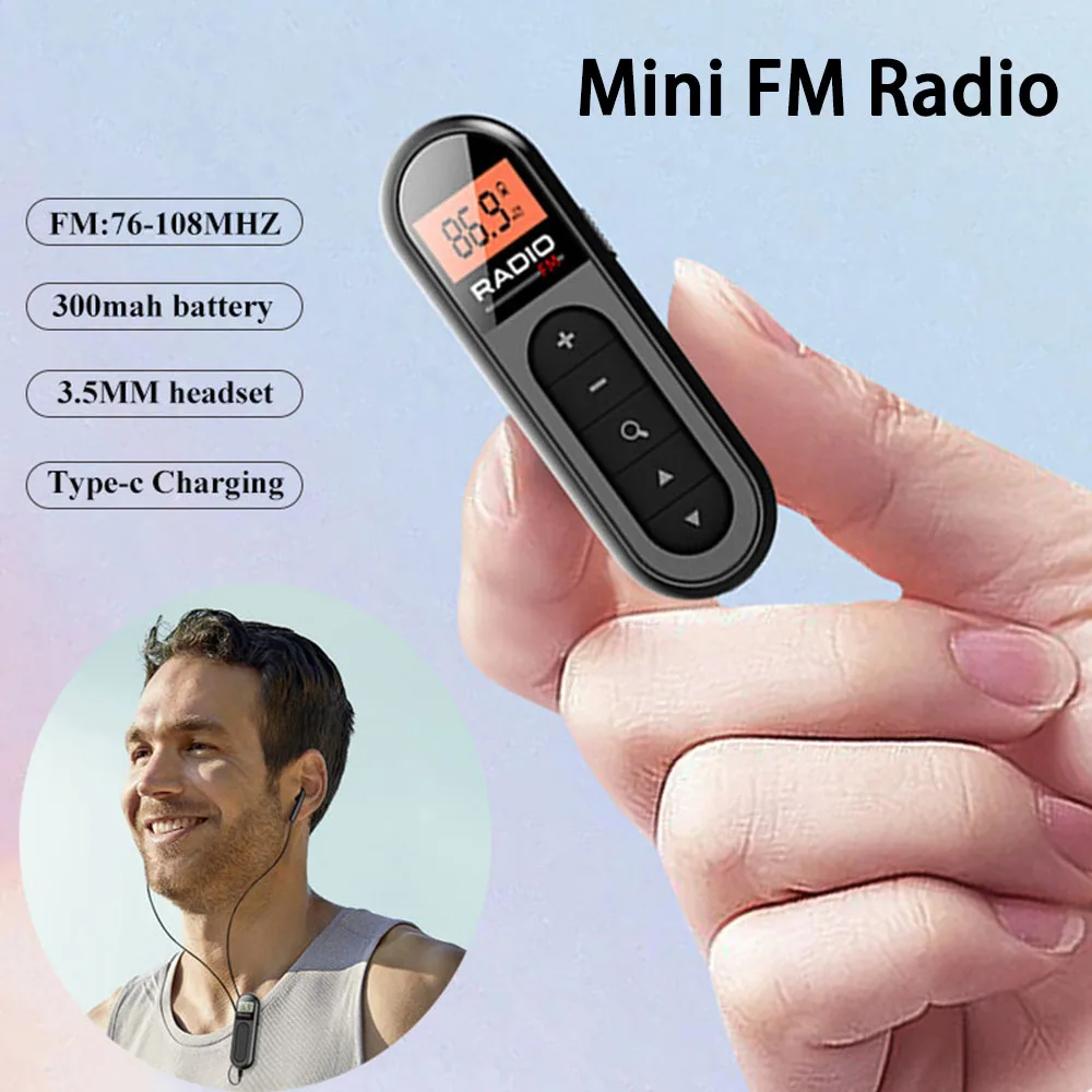 Mini-Pocket-FM-Radio-Portable-76-108MHZ-Radio-Receiver-com-retroilumina ...