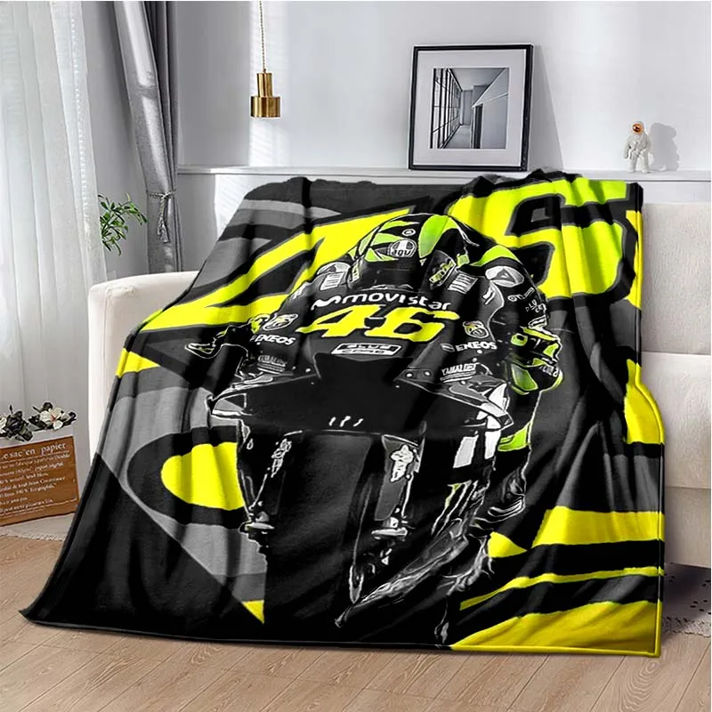 VR-46-Motorcycle-Logo-pattern-print-blanket-Sofa-bed-throw-blanket ...