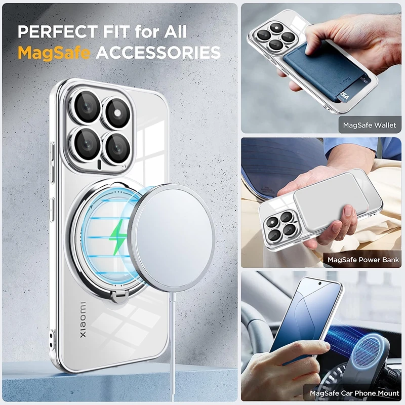 Magsafe-Magnetic-Ring-Wireless-Charge-Case-For-Xiaomi-14-Pro-Mi14-Ultra ...