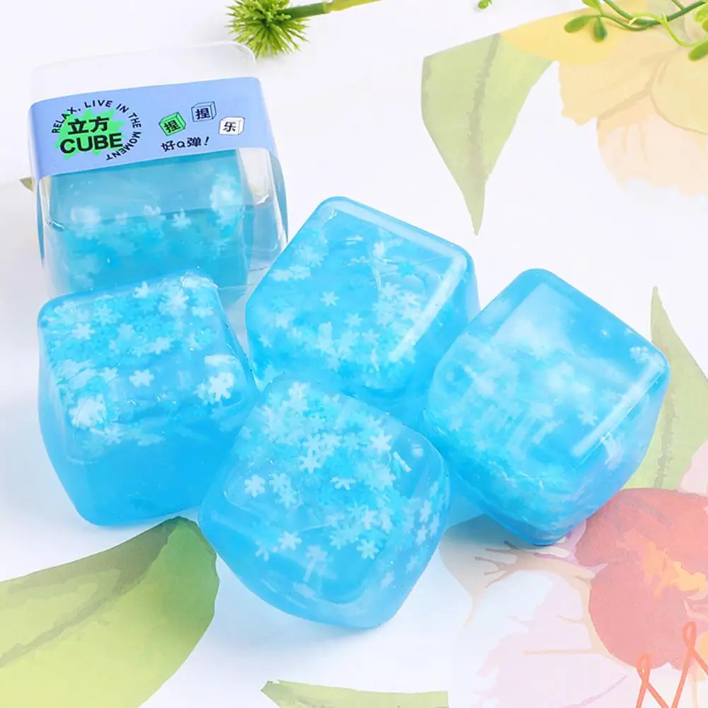 Kids-Squeeze-Toy-Soft-Ice-Cube-Shape-Decompression-Toy-for-Kids-Slow ...