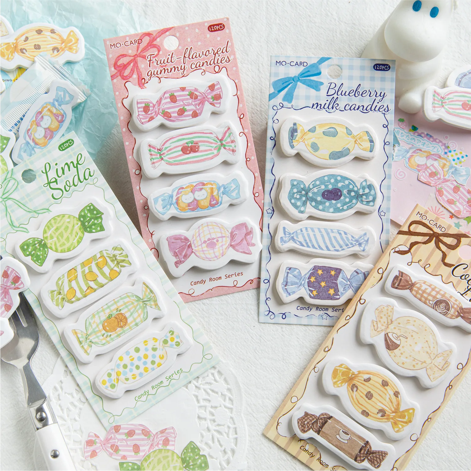 120pcs/lot Memo Pads Material Paper Candy Room Junk Journal ...