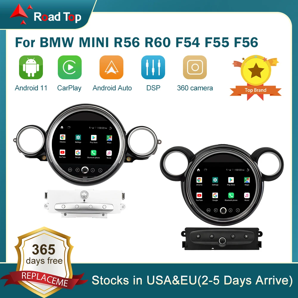 Android 11 Touch Screen Multimedia Player Stereo Display Navigation BT ...