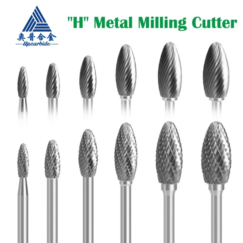 Wear-Resistant H-Type Carbide Burr Files, 6/6.35mm Shank, 3-19mm Cut ...