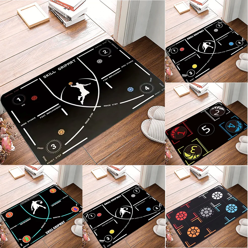 1pc Basketball Attack Route Creative Door Mat Basketball Training Anti ...