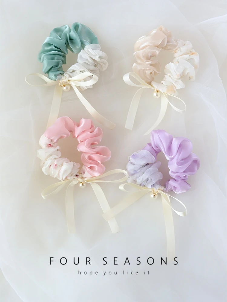 Cute-Hair-Ties-for-Girls-Floral-Spring-and-summer-new-thin-gauze-floral ...