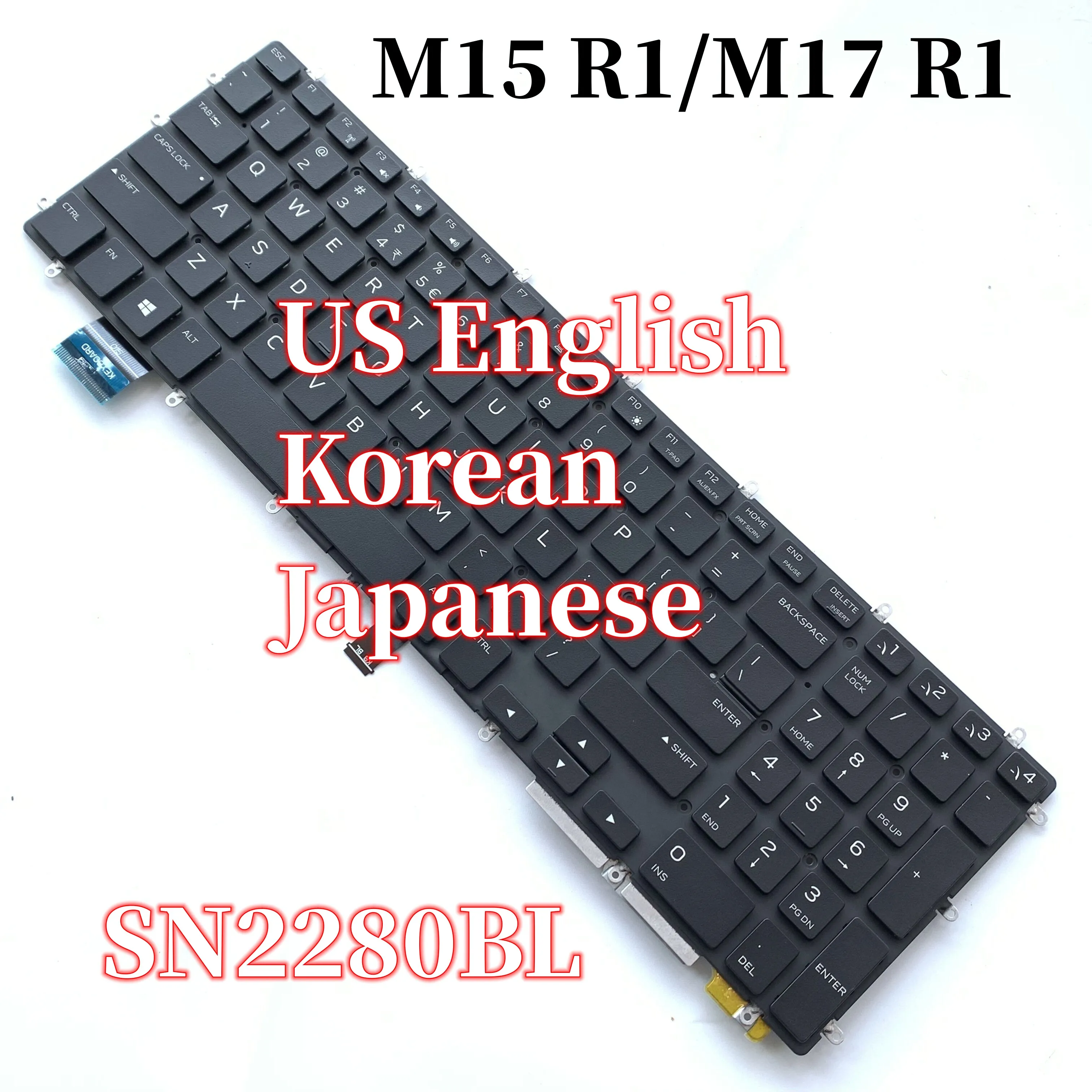 New-US-JP-korean-For-Dell-Alienware-M15-R1-M17-R1-2019-laptop-backlight ...