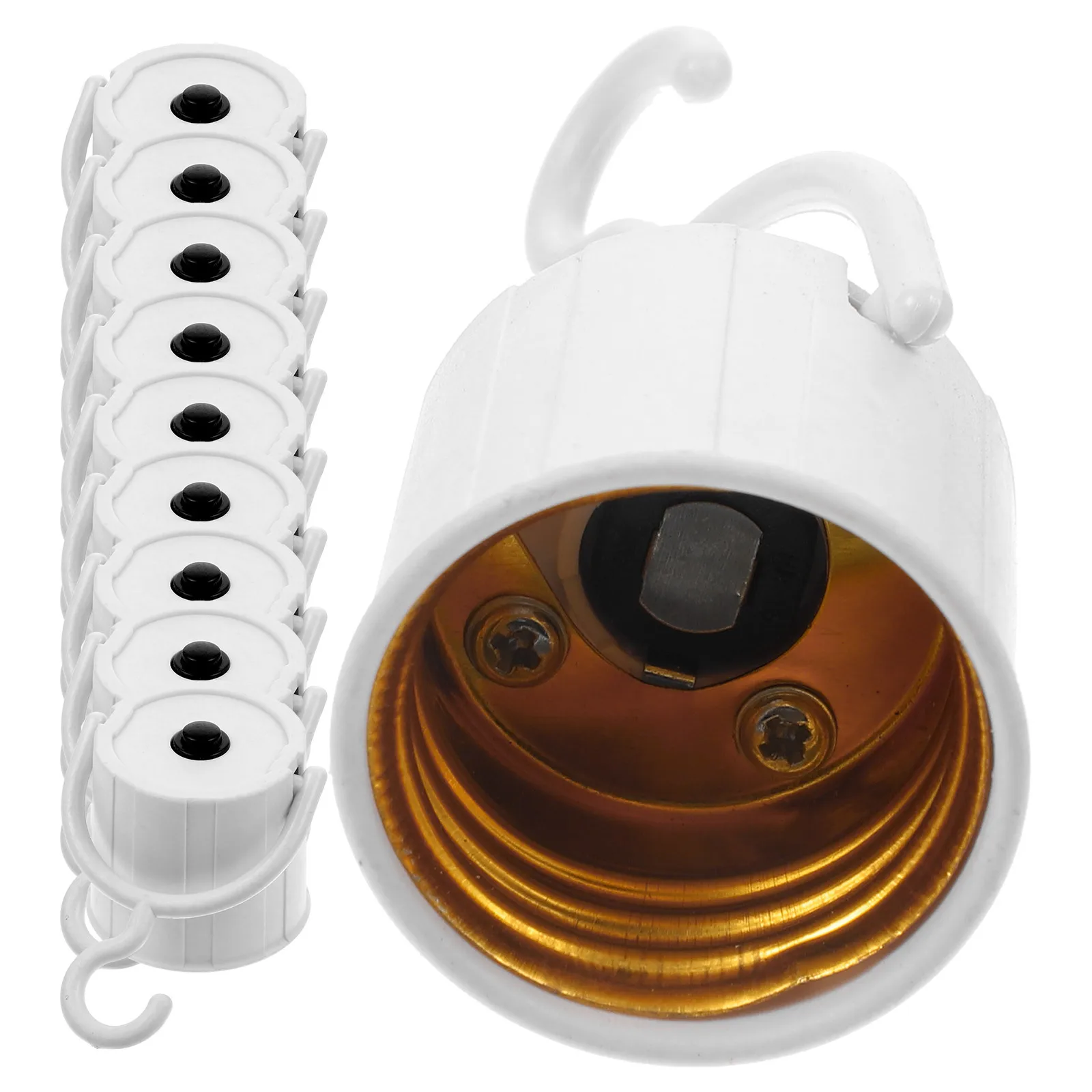 10 pcs E27 Lamp Holder Led Emergency Light Socket With Hook For Home ...