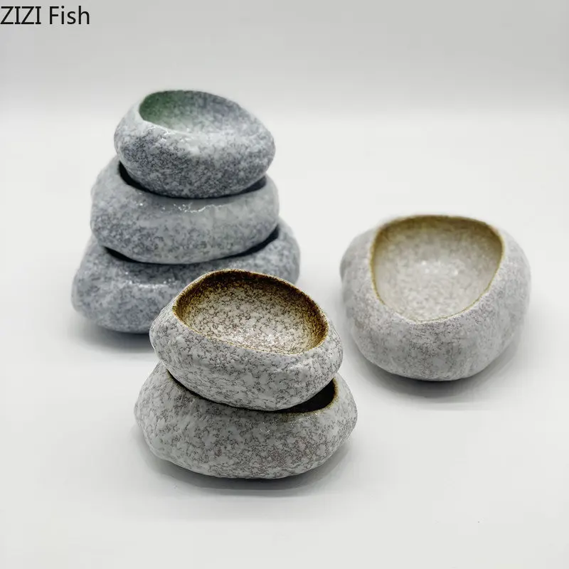 Japanese-Creative-Stone-Bowl-Ceramic-Tableware-Restaurant-Sashimi-Sushi ...