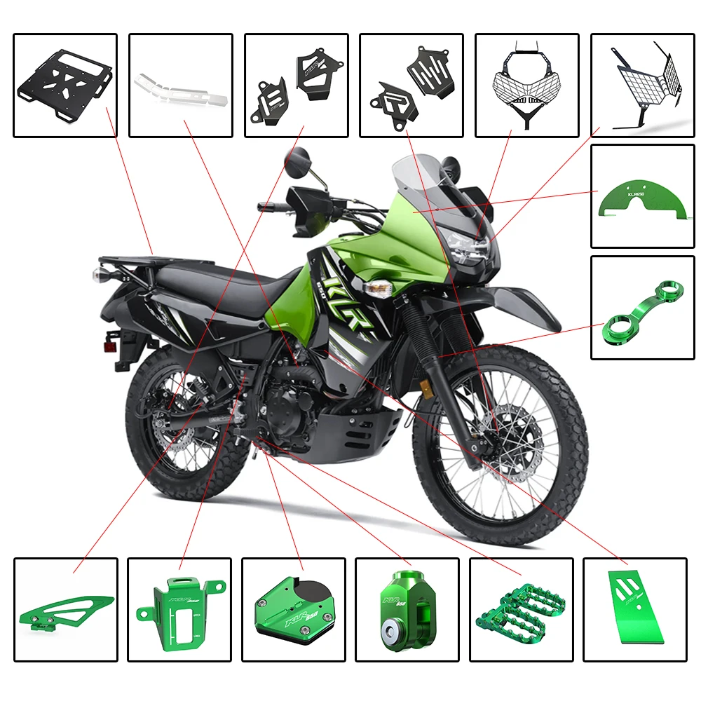 For-Kawasaki-KLR650-KLR-650-E-2008-2023-2009-2010-2011-Motorcycle-Rear ...