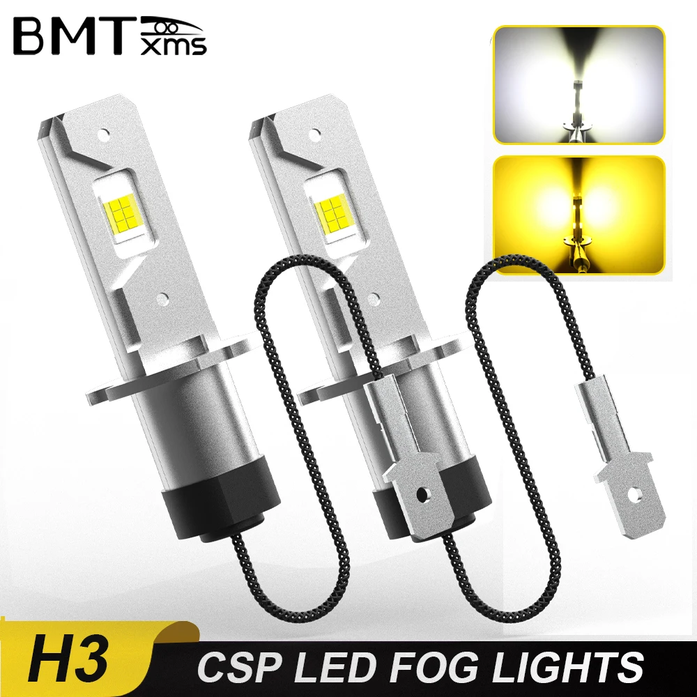 BMTxms-2Pcs-Mini-H3-LED-Car-Headlight-Bulbs-Fanless-H3-LED-Fog-Light ...