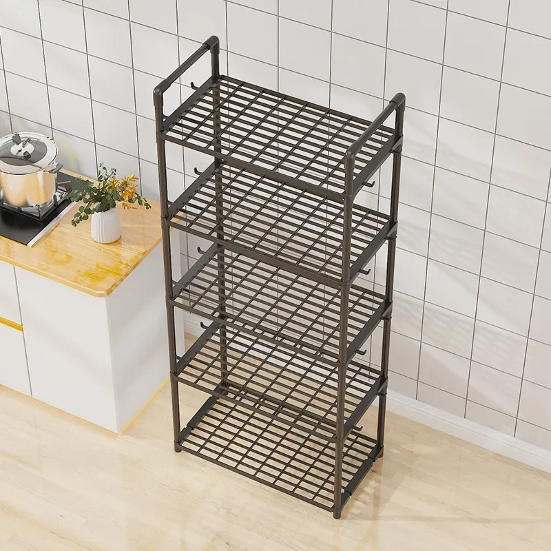 Kitchen Shelving Floor To Floor Multilayer Microwave Oven ...