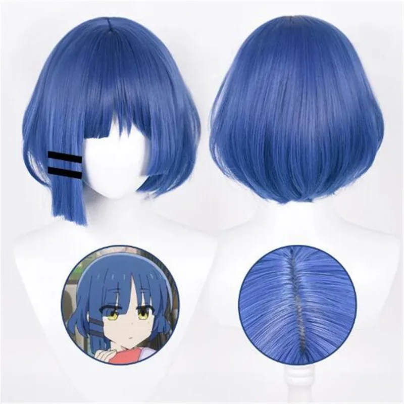 Anime-Bocchi-The-Rock-Yamada-Ryo-Cosplay-Wig-Blue-Short-Hair-Heat ...