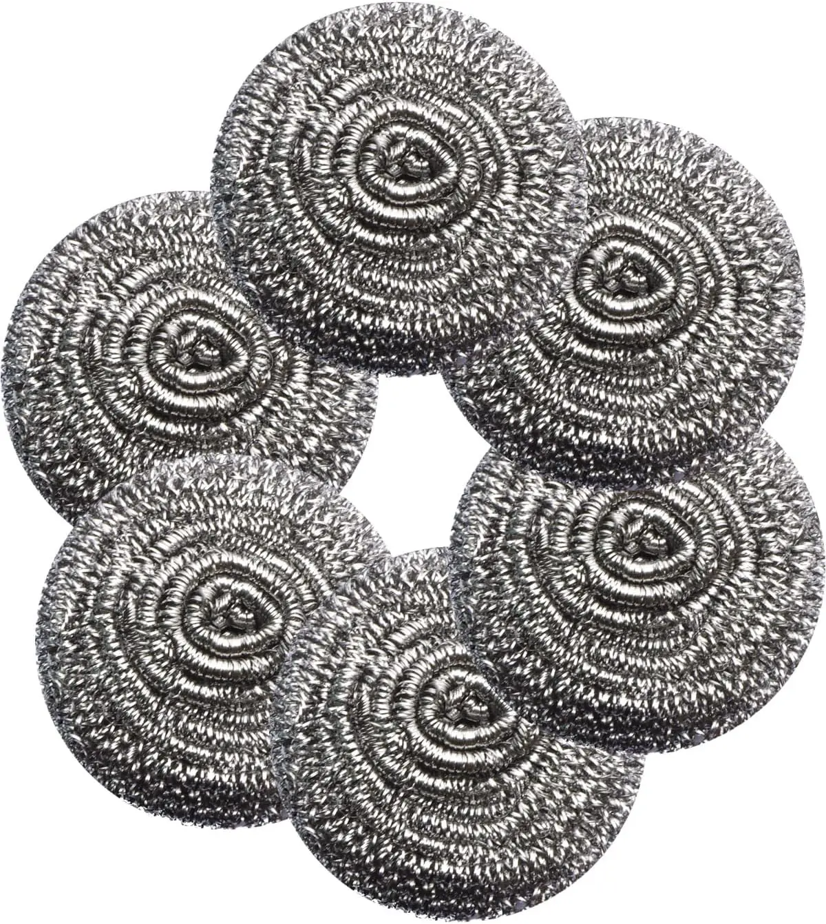 6Pcs Steel Wool Scrubbers - Flexible Scrubber Pads for Cleaning Dishes ...
