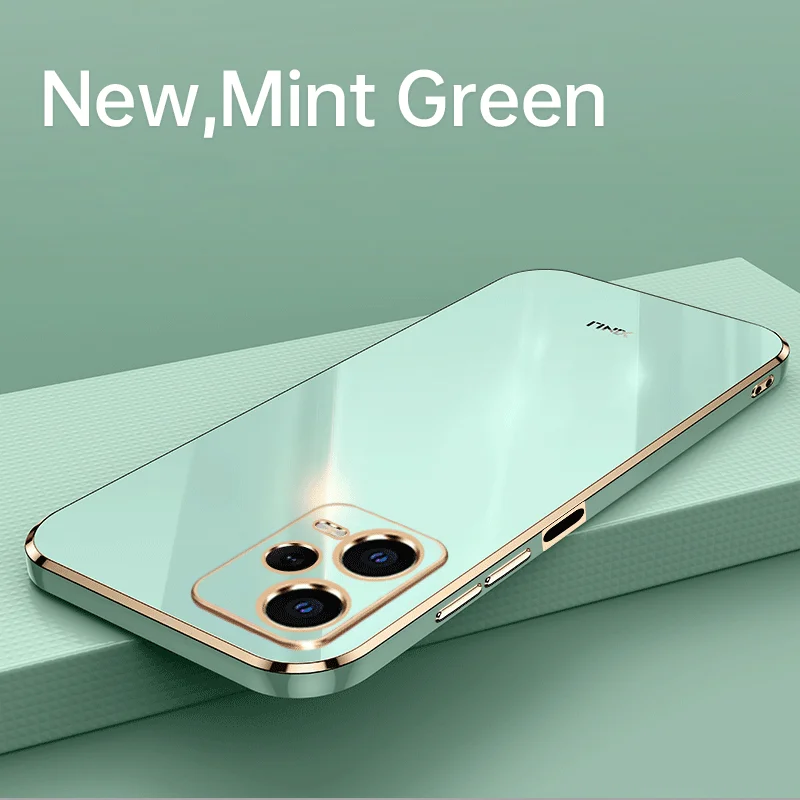 Solid-Color-Plating-Silicone-Phone-Case-for-Xiaomi-POCO-X5-Pro-5G-Soft ...