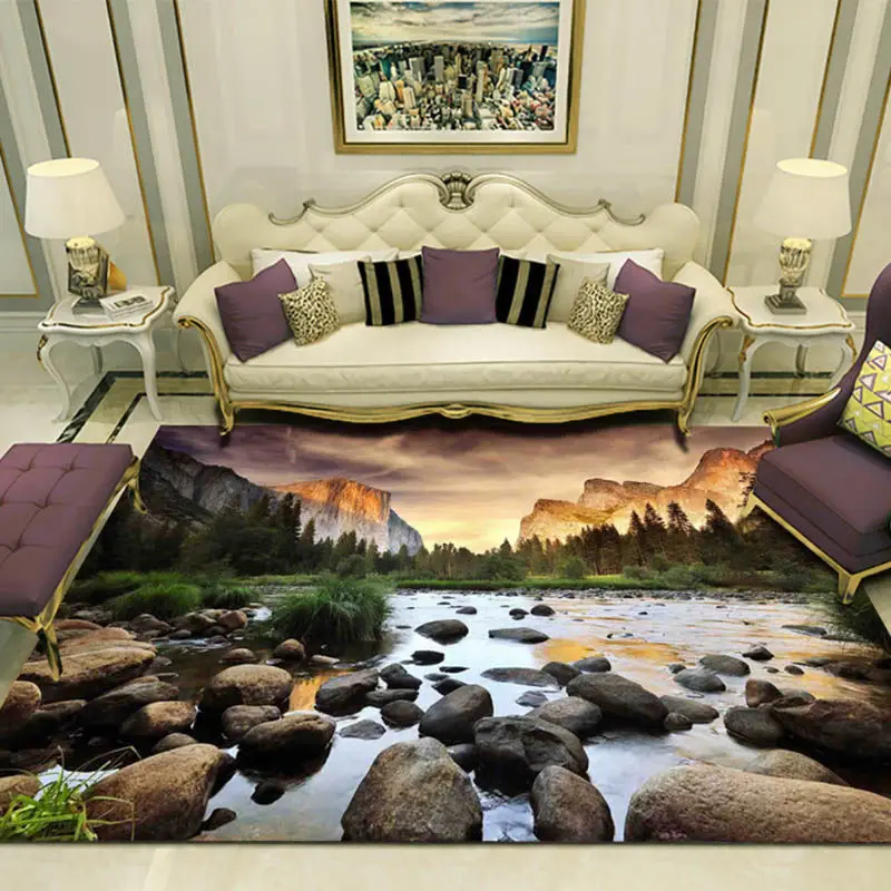 3D-Forest-Natural-Landscape-Floor-Mat-Home-Decoration-Living-Room ...