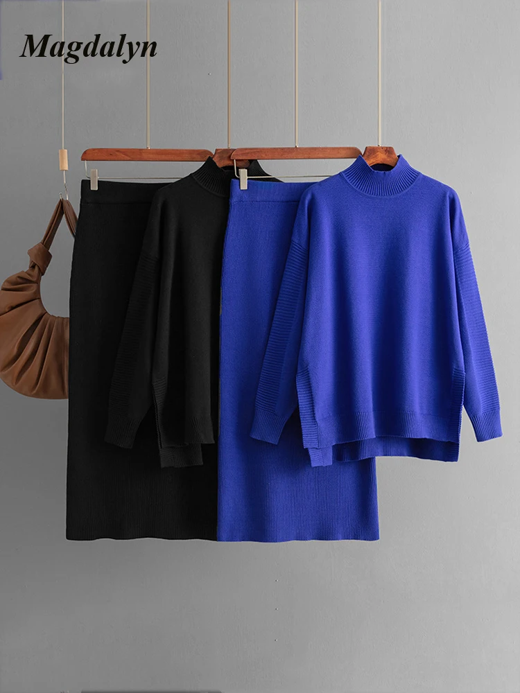 Magdalyn-Conjunto-de-2-piezas-de-su-ter-para-mujer-traje-de-Falda-de ...