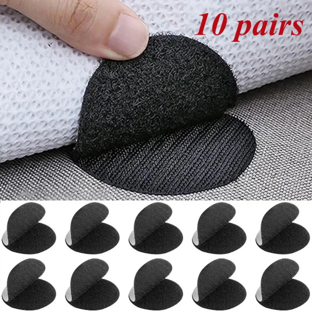10Pcs-Car-Carpet-Tape-Floor-Mat-Strong-Self-Adhesive-Fastener-Hook-and ...