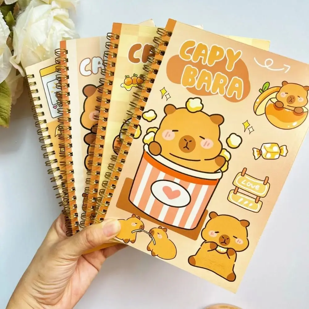 Cartoon-A5-Loose-Leaf-Notebook-Horizontal-Line-Capybara-Ring-Binder ...