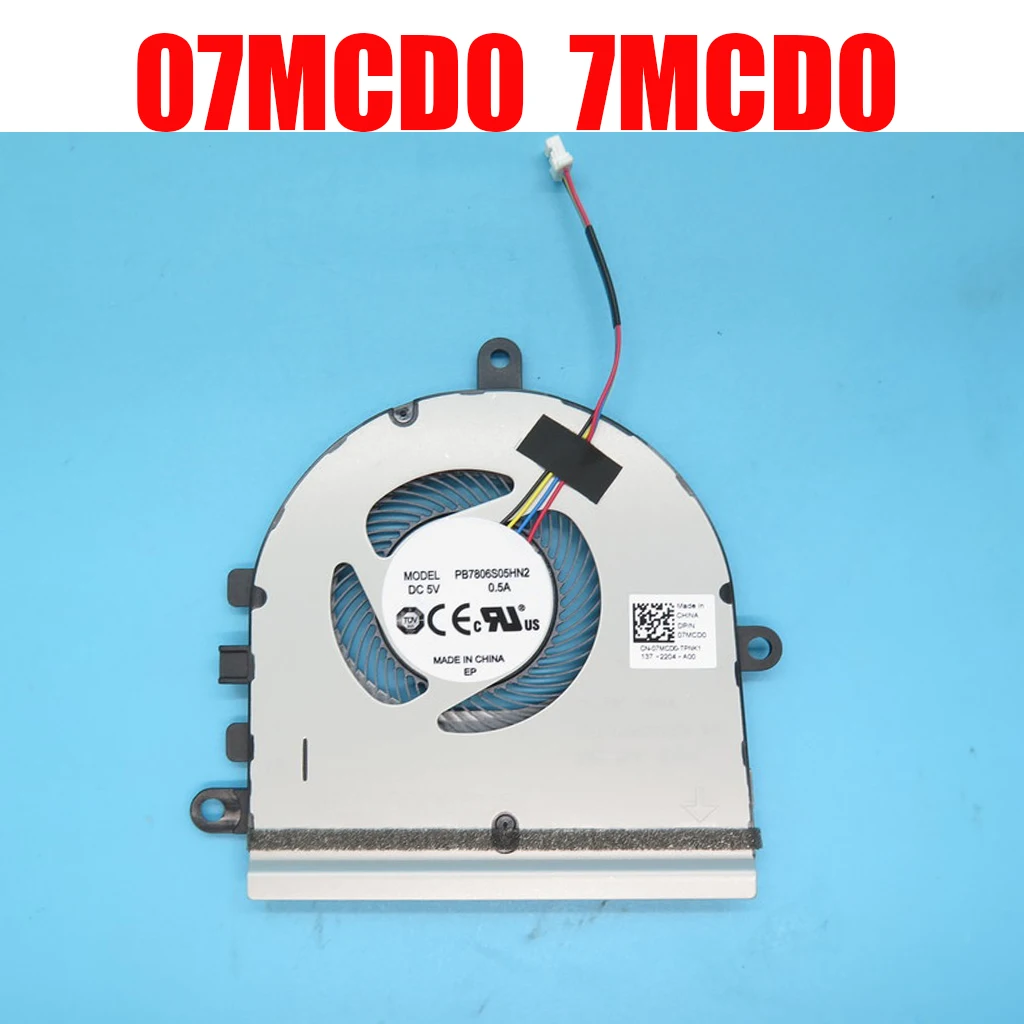 Laptop CPU Fan For DELL For Inspiron 3583 3584 3585 5575 07MCD0 7MCD0 ...