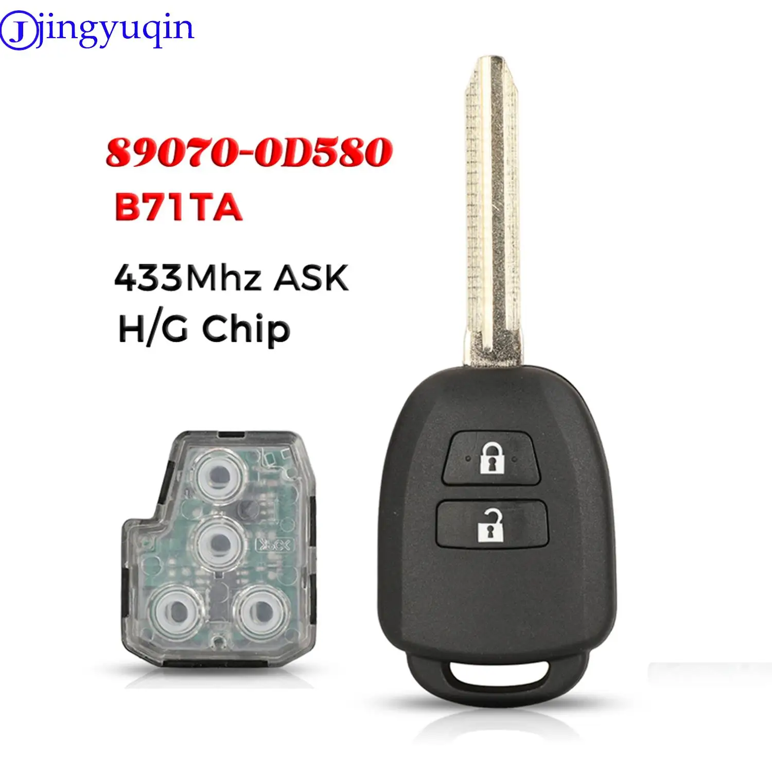 jingyuqin Remote Car Key For Toyota Yaris Verso RAV4 2008 2009 2010 ...