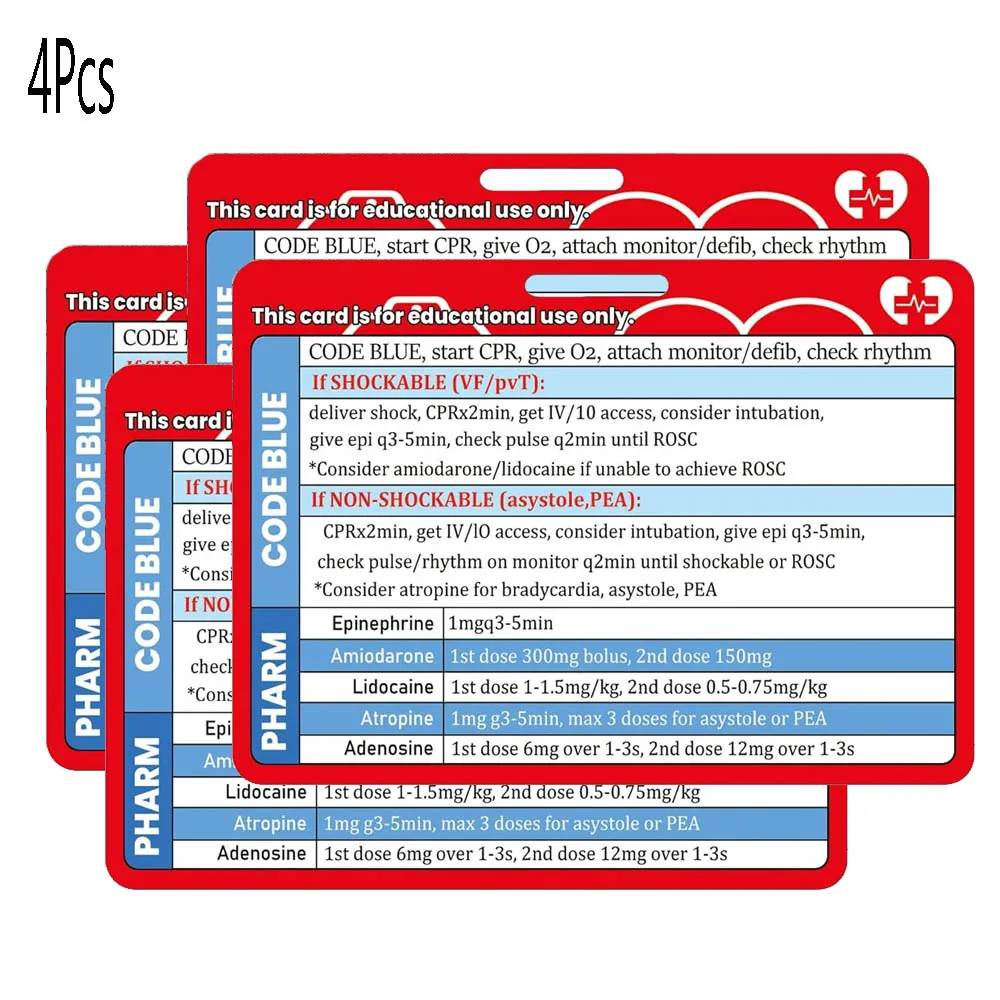 Tarjeta-de-referencia-ACLS-c-digo-CPR-card-aco-tarjetas-EMT-RN-MD-para ...
