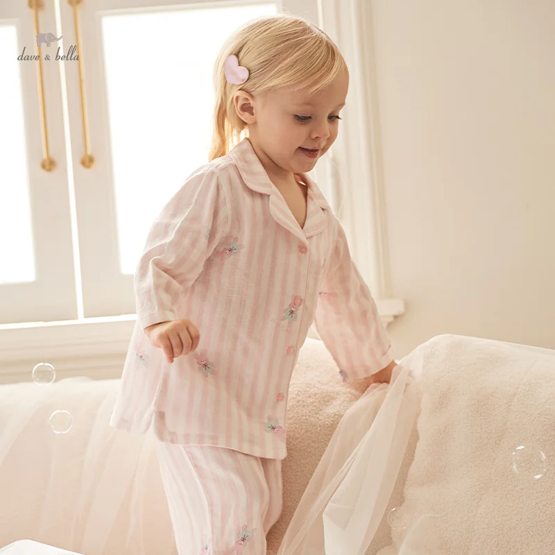 Dave Bella Children Girls Pajamas Suit 2024 New Summer Fashion Casual ...