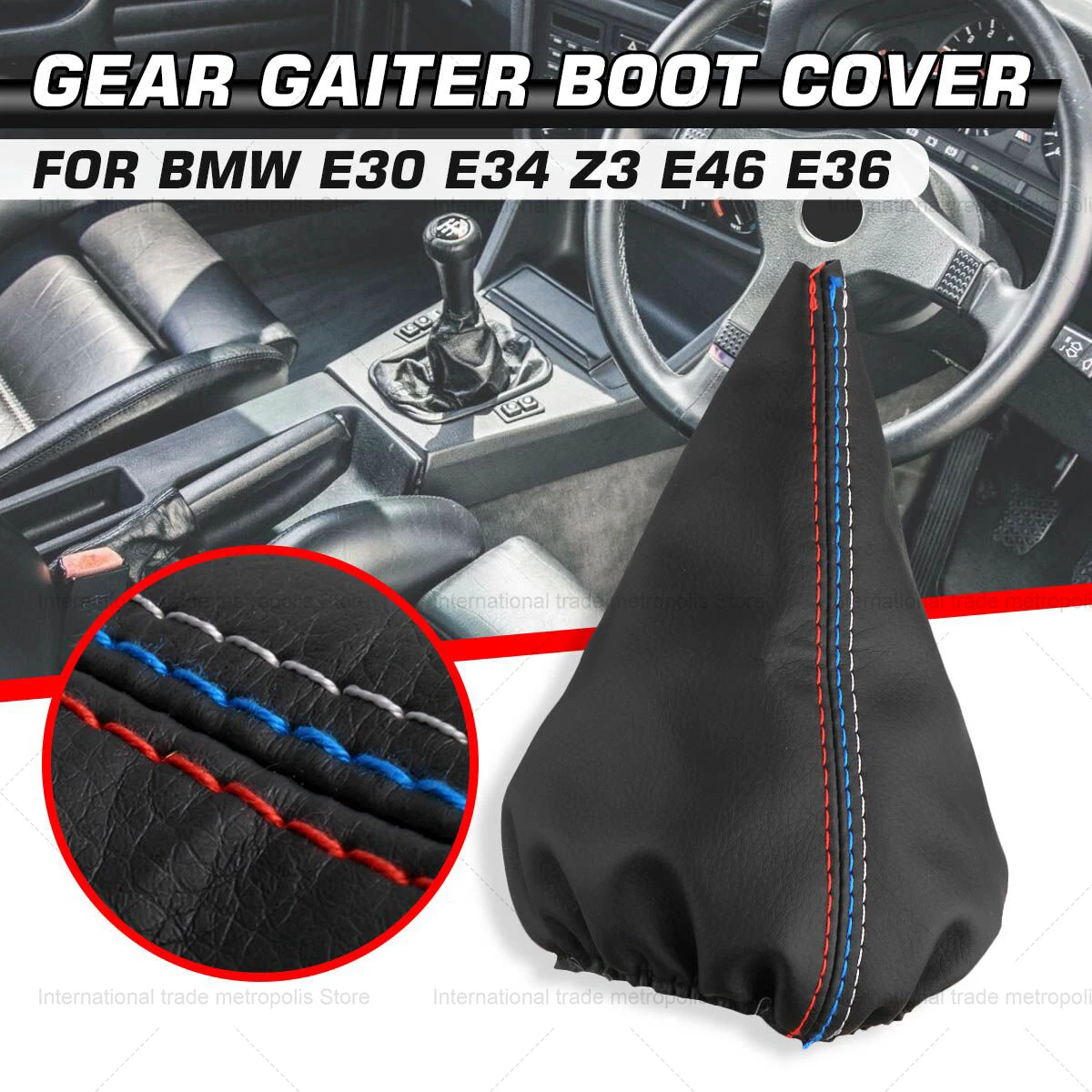 Car-Gear-Shift-Stick-Gaiter-Boot-Dust-Cover-For-Bmw-E36-E46-E34-E30-E28 ...