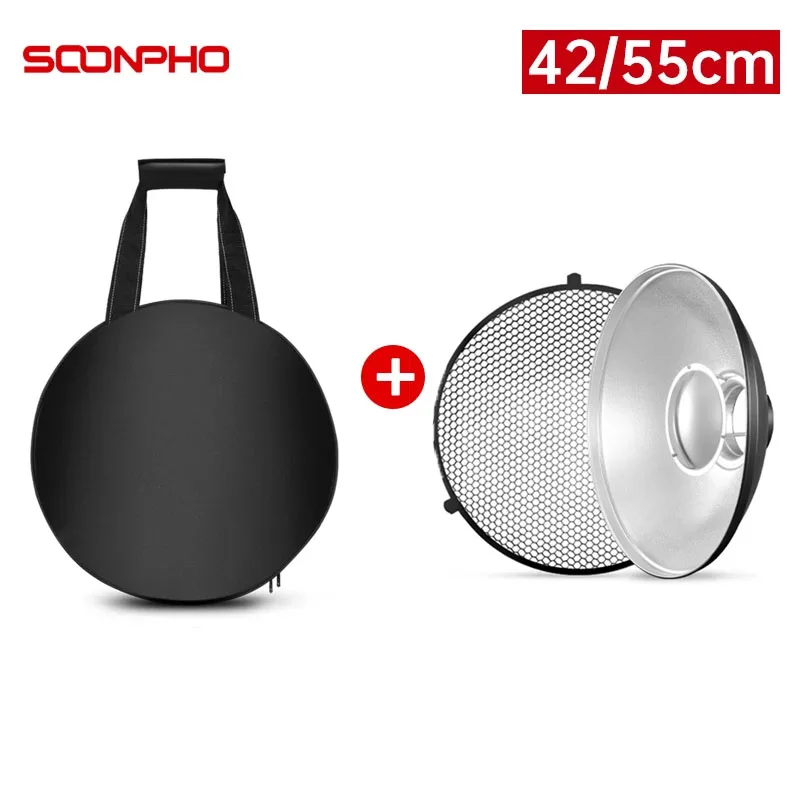SOONPHO-Bowens-Mount-Difusor-com-Honeycomb-Grade-Bag-Beauty-Dish-Acess ...