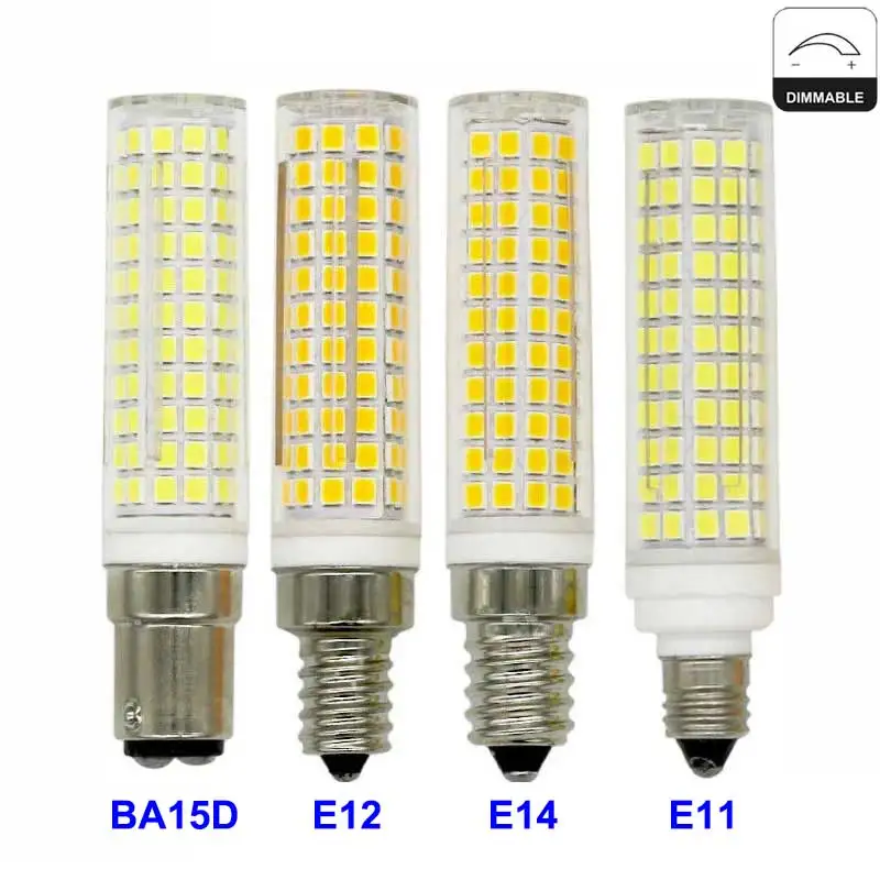 4x Dimmable LED Corn Bulbs Mini BA15D E11 E12 E14 8W 136 LED Ceramics ...