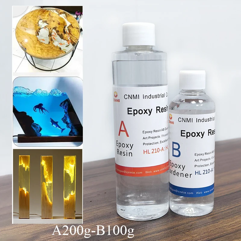2:1 AB Resin Epoxy Glue High Adhesive Hardener Crystal Glue for DIY ...