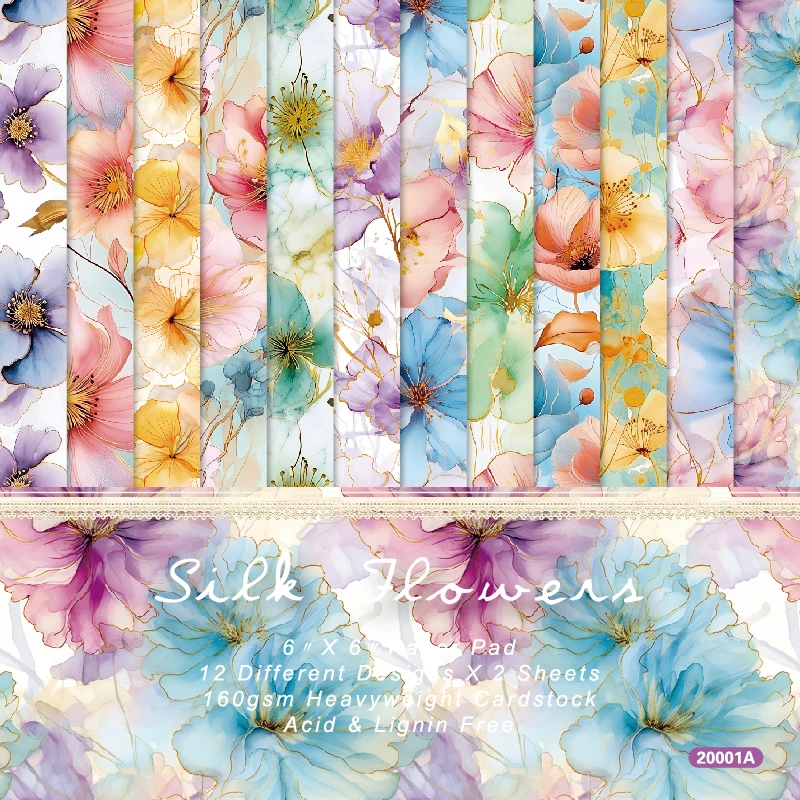 Panalisacraft-24-sheets-6-X6-Vintage-Flower-Scrapbook-paper ...