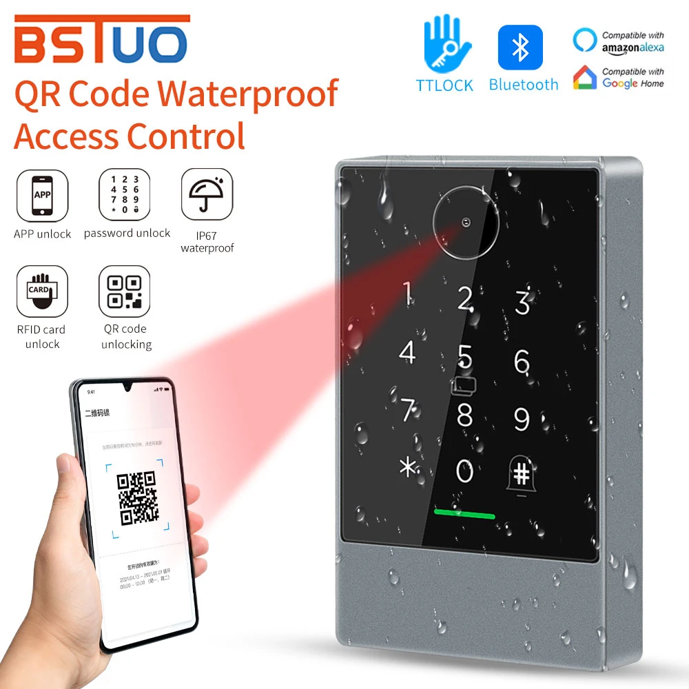 2023 New in TTlock & TTHotel App Access Control Keypad 13.56Mhz QR Code ...
