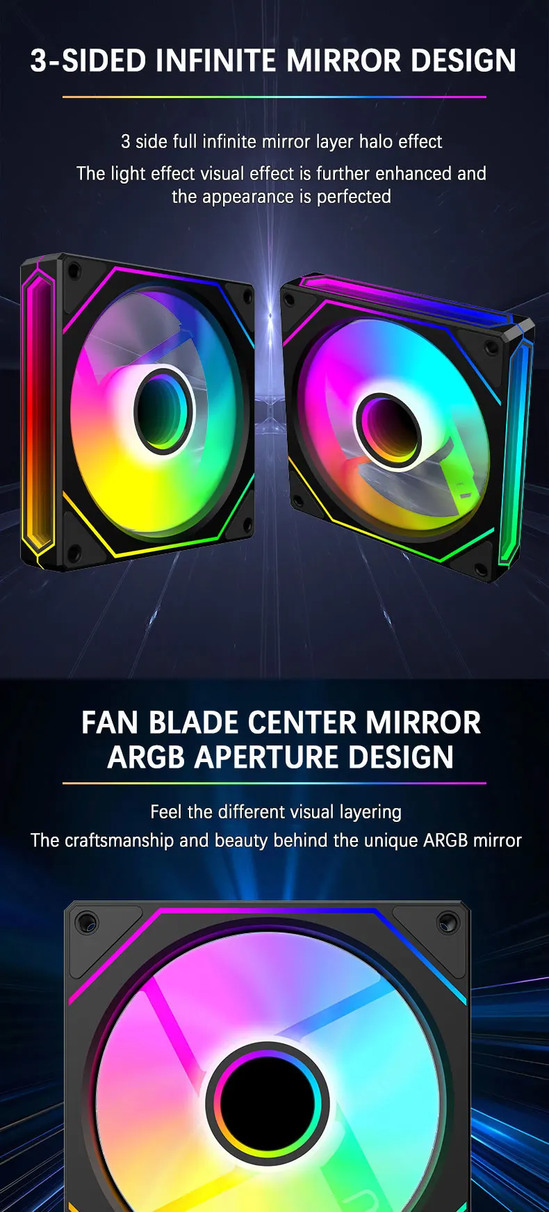 Корпус вентилятора UPSIREN UF-4 Prism 6 PRO 120 мм | AliExpress