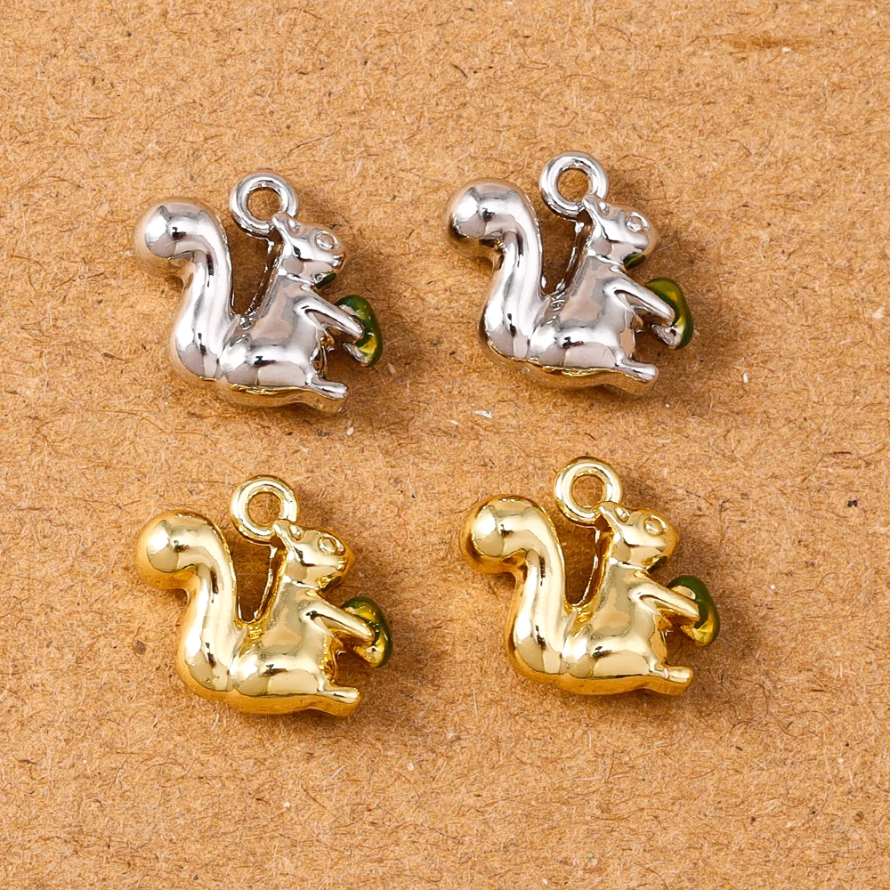 5pcs 12*11mm Alloy Animal Squirrel Charms Pendants for Necklace ...