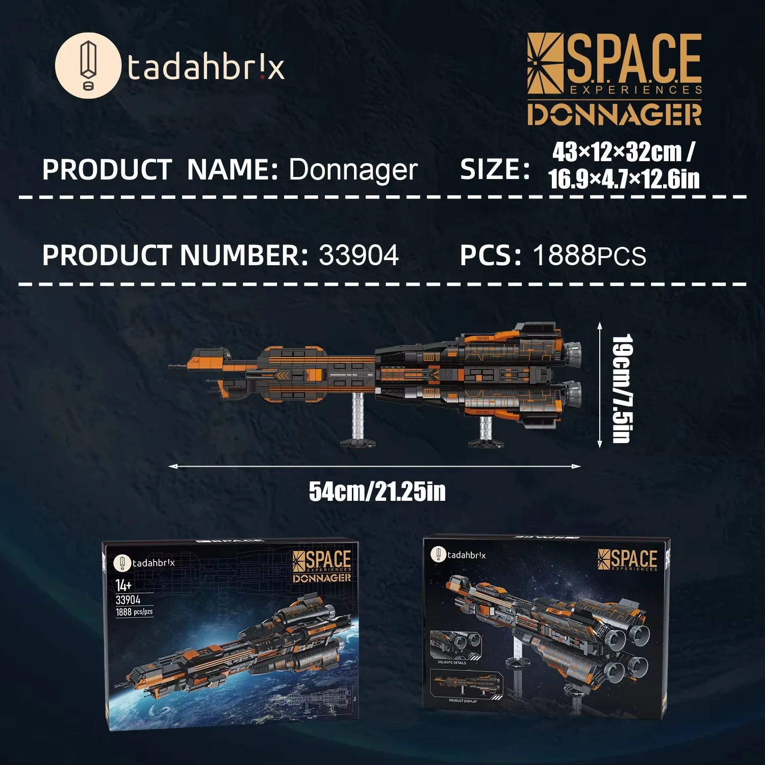 1888PCS Donnager Space Boundless Donnagel class Battleship Spaceship ...