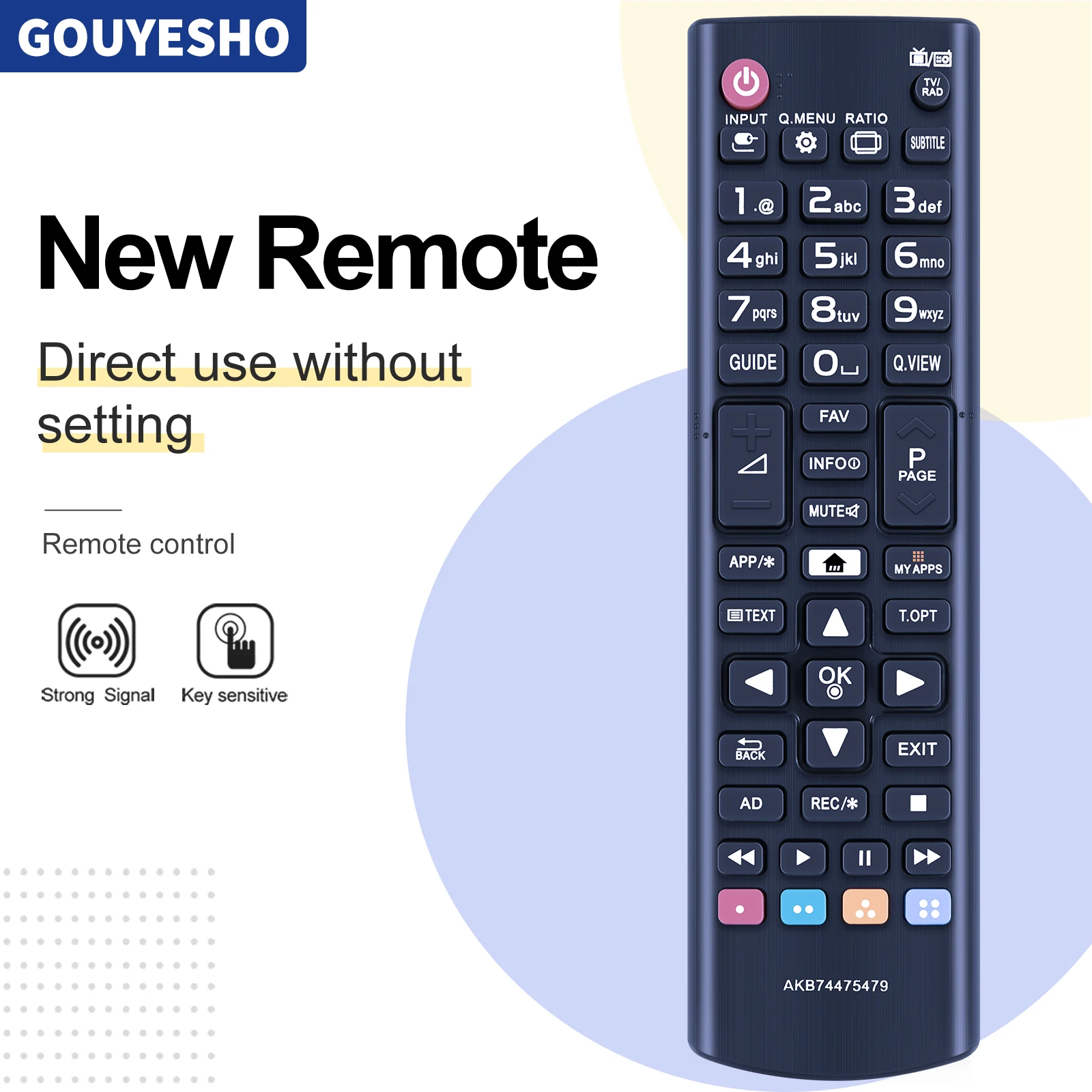 AKB74475479 Remote Control For TV 32LW340C 39LB570V 39LB5800 39LN575S ...