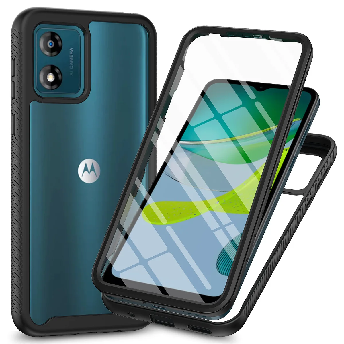 Hybrid TPU/PC Case for Motorola Moto E13 / Moto E20 Built-in PET Screen ...